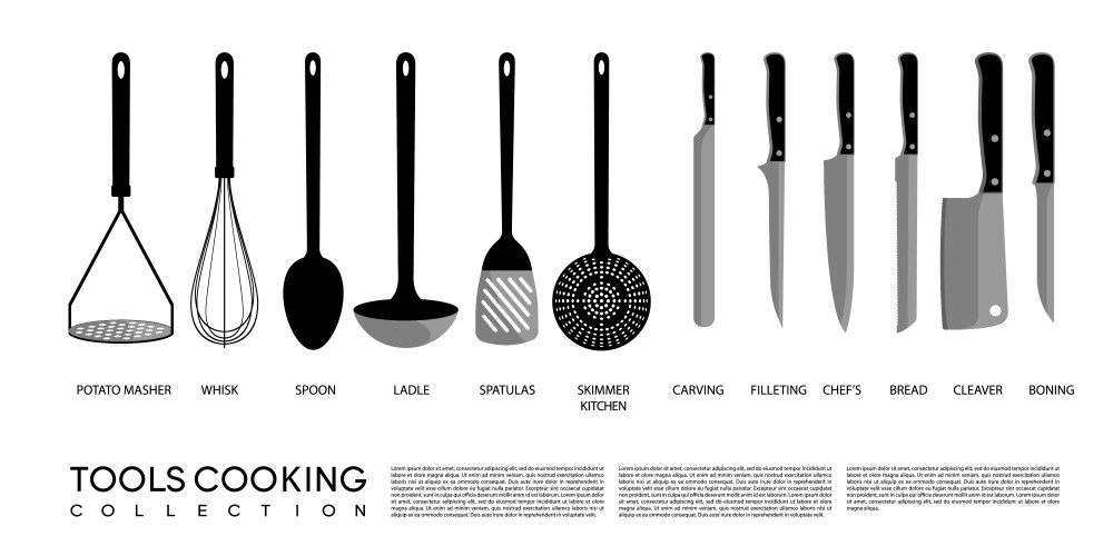 Different cooking utensils Royalty Free Vector Image