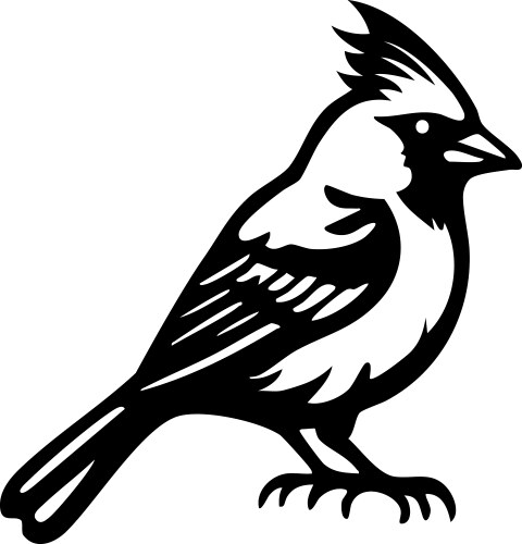Black white cardinal Vector Images & Graphics for Commercial Use ...