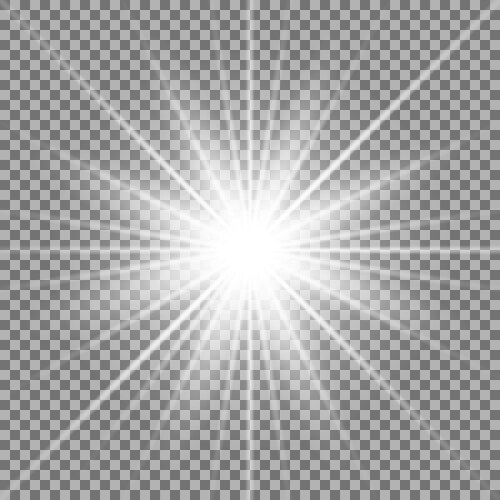 Light rays flash radiance effect star ray Vector Image