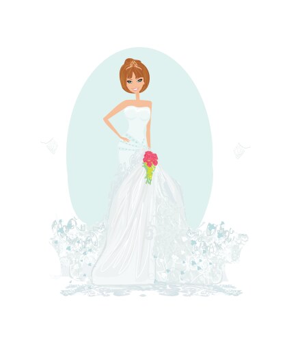 Wedding beautiful bride Royalty Free Vector Image