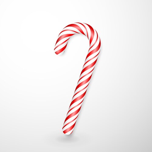 Candy cane square frame on white background Vector Image