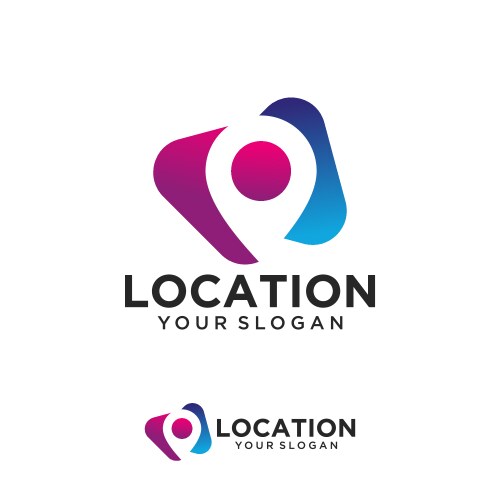 Pin dot logo design Royalty Free Vector Image - VectorStock