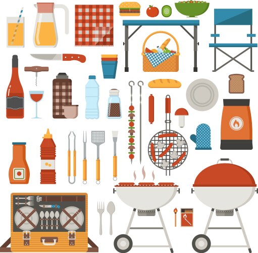 Swimming pools and backyard design elements set Vector Image