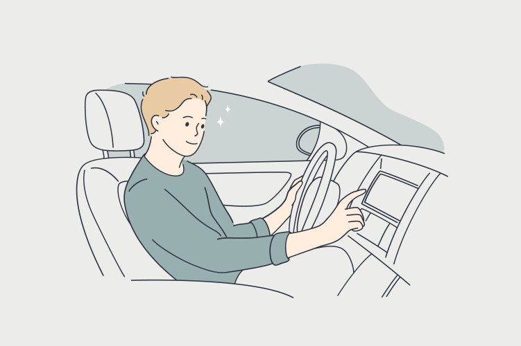 Cartoon People Driving in Car Vector Images (over 6,400)
