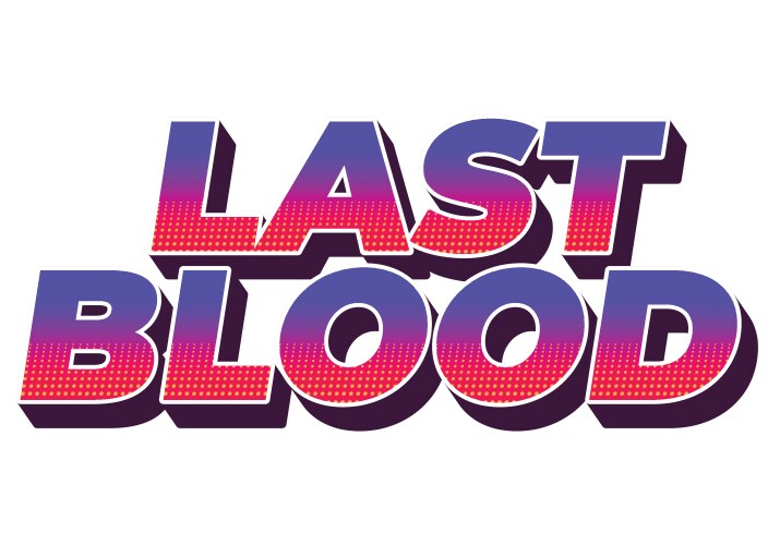 Last blood text effect in 3d style with good Vector Image