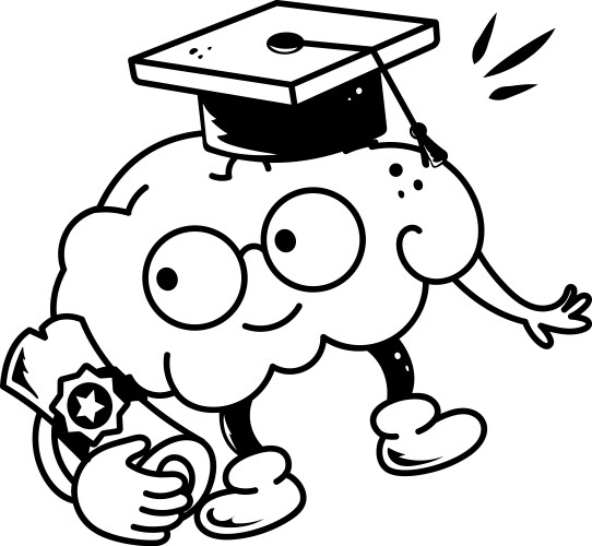 Scary brain Royalty Free Vector Image - VectorStock