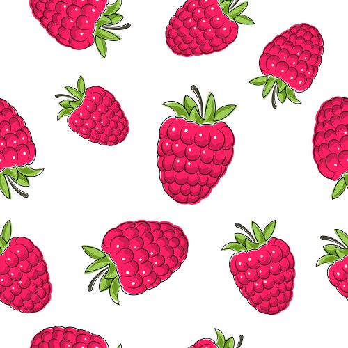 Raspberry pattern Royalty Free Vector Image - VectorStock