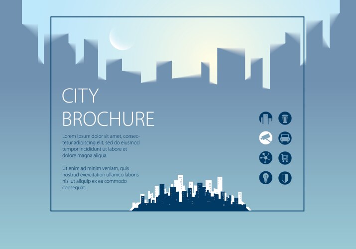 Simple City Landscape Vector Images (over 7,600)