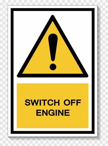 Switch off engine symbol sign isolate on white Vector Image