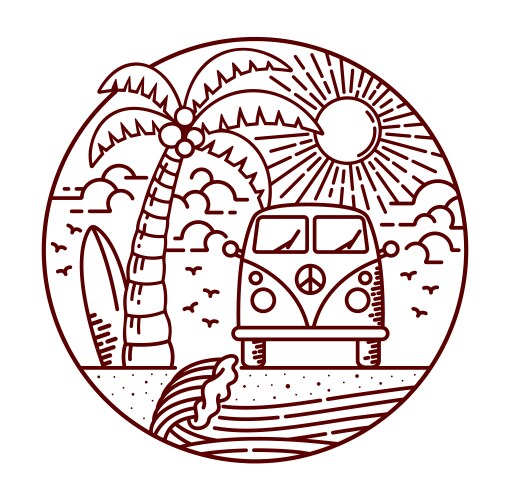 Beach Outline Vector Images (over 69,000)