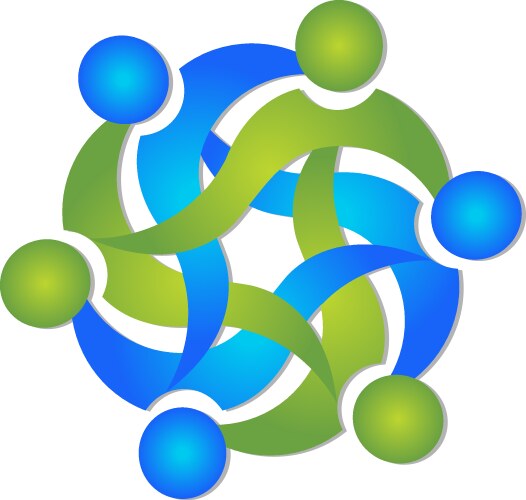 Teamwork & Collaboration Logo Royalty Free Vector Image