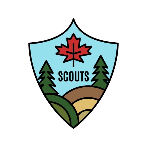 Squirrel shield brown logo emblem Royalty Free Vector Image