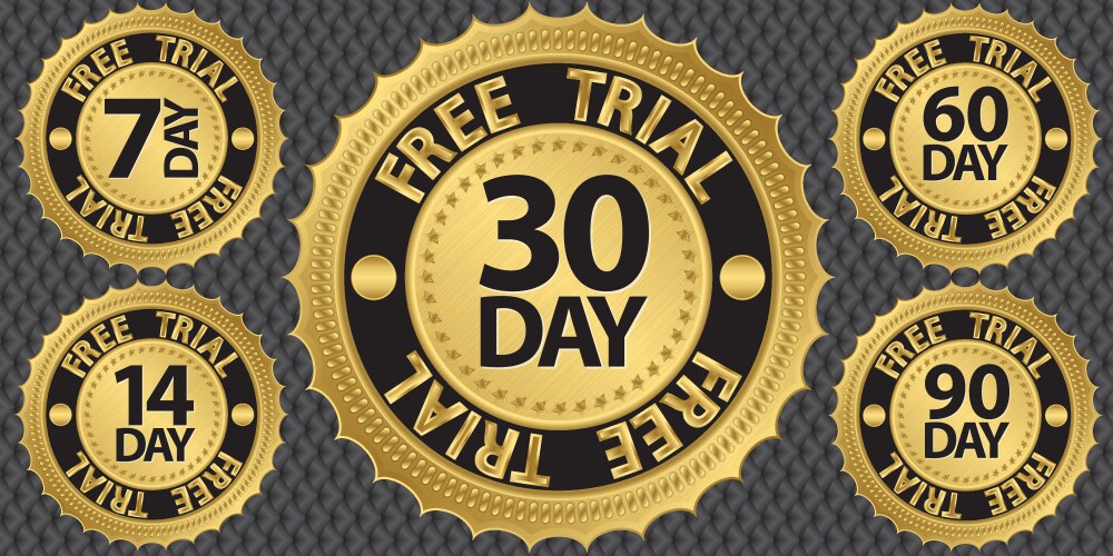 Golden sticker labels Royalty Free Vector Image