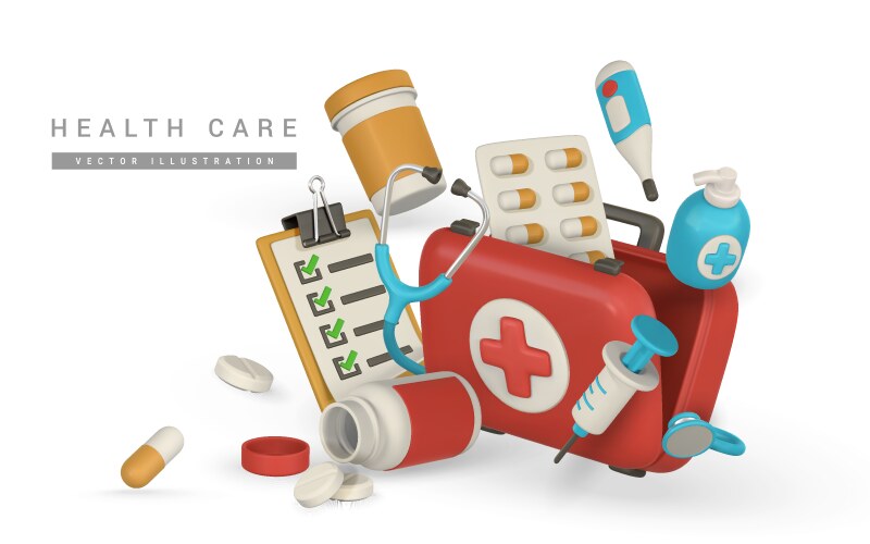 Cartoon first aid kit Vector Images & Graphics for Commercial Use ...