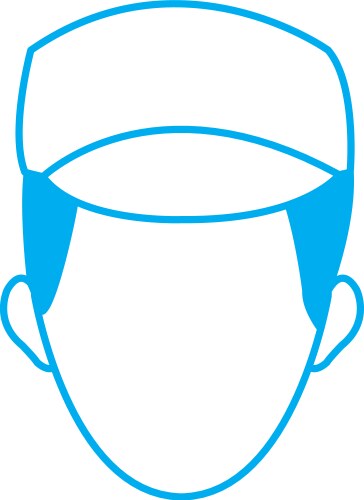 Cartoon head man profile avatar Royalty Free Vector Image