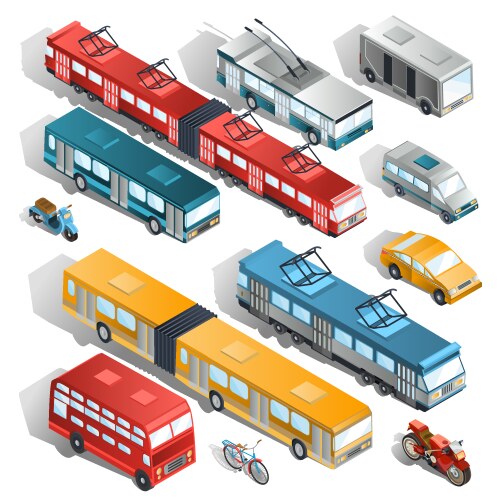 Isometric bus station terminal Royalty Free Vector Image