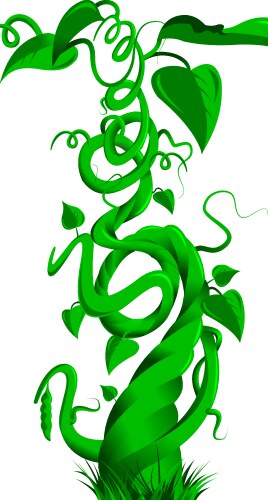 Jack and magic beanstalk Royalty Free Vector Image
