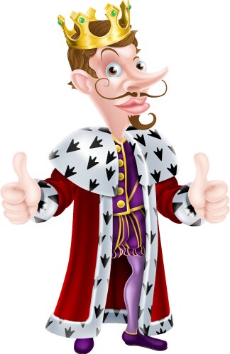 King cartoon Royalty Free Vector Image - VectorStock