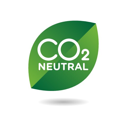 Co2 neutral icon set carbon gas emission Vector Image