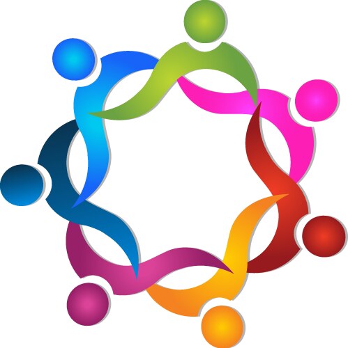 Teamwork logo Royalty Free Vector Image - VectorStock