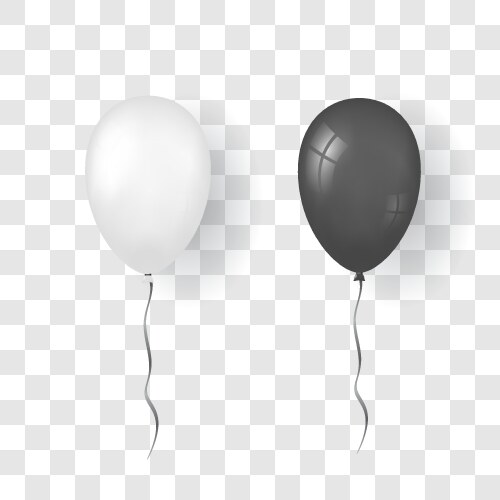 Balloon set isolated on transparent background Vector Image