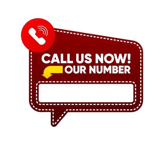 Call us now button template for communication Vector Image