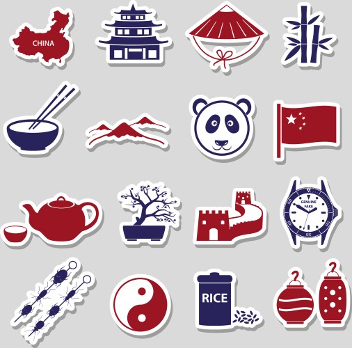 Set of cute cartoon stickers Royalty Free Vector Image