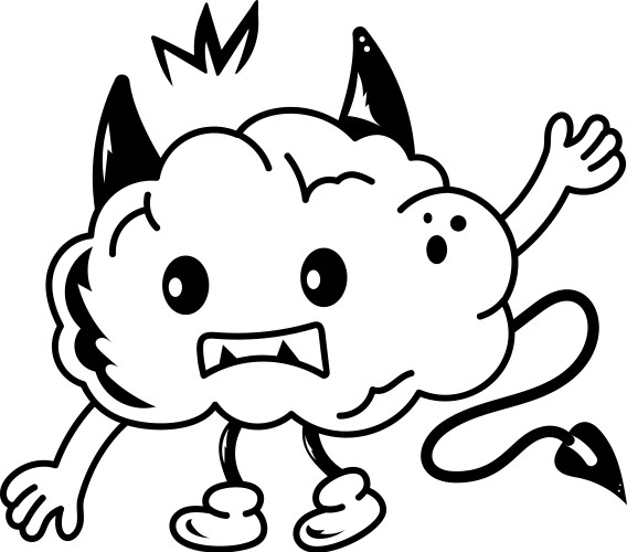 Lazy brain Royalty Free Vector Image - VectorStock