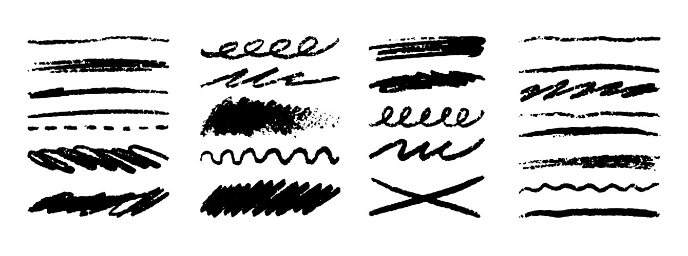 Grunge lines hand drawn rough strokes texture Vector Image