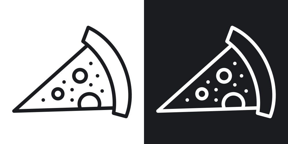 Pizza slice icon Royalty Free Vector Image - VectorStock