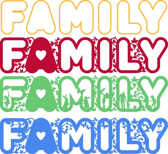 Family Lettering Vector Images (over 36,000)