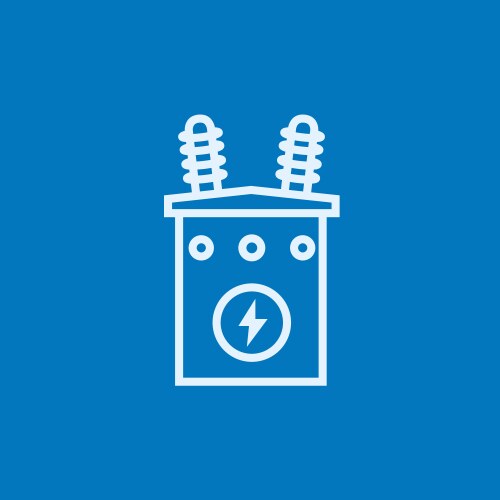 Electric transformer icon high voltage power Vector Image