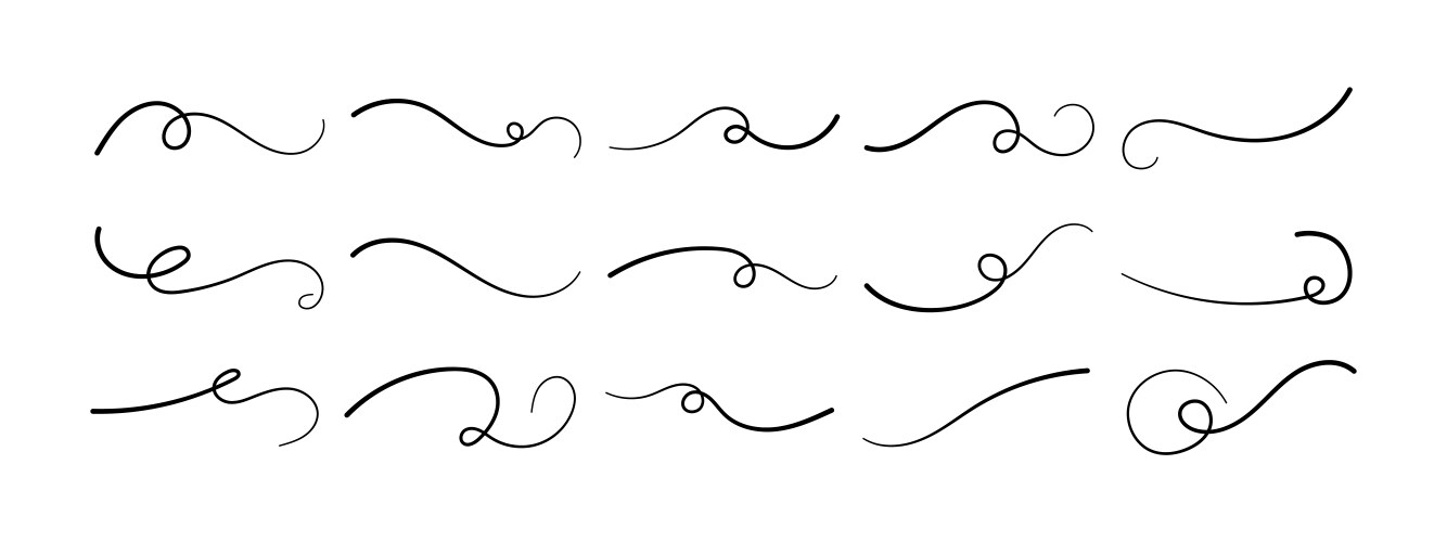 Swash underline Royalty Free Vector Image - VectorStock