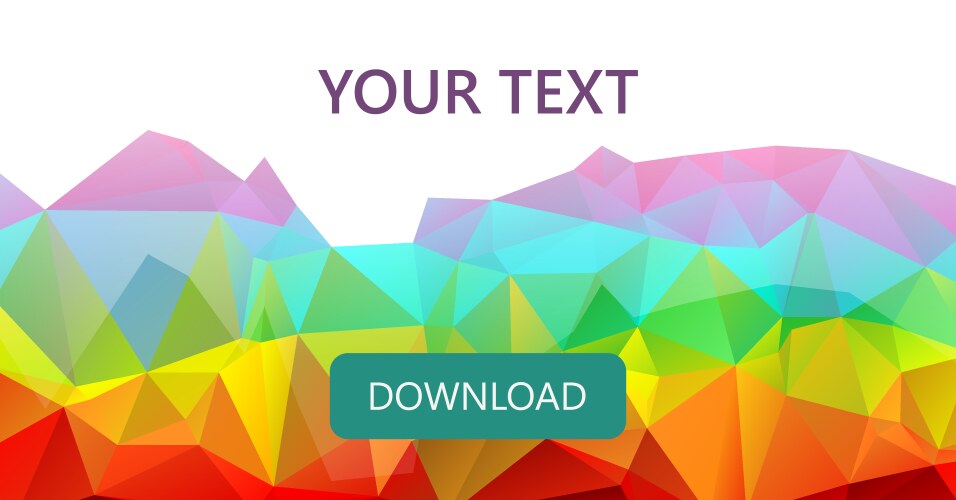 Colorful rainbow polygon background Royalty Free Vector