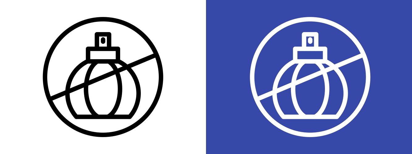 Allergy warning forbidden perfume sign Royalty Free Vector