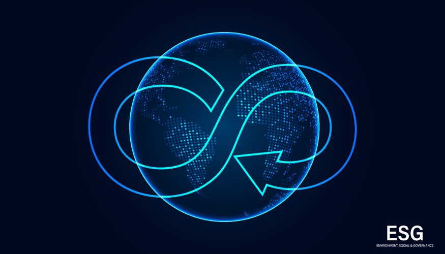 Abstract esg concept environment social Royalty Free Vector