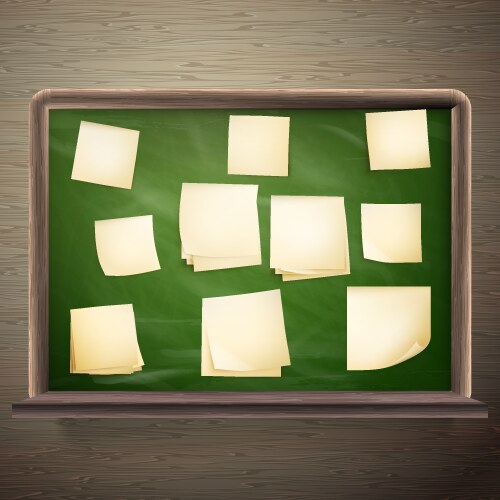 Message board with wood frame eps 10 Royalty Free Vector