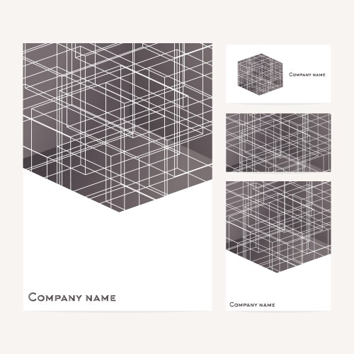 Square pattern brochure template - tile mosaic Vector Image