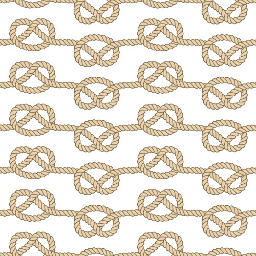 Seamless nautical rope pattern square knot Vector Image