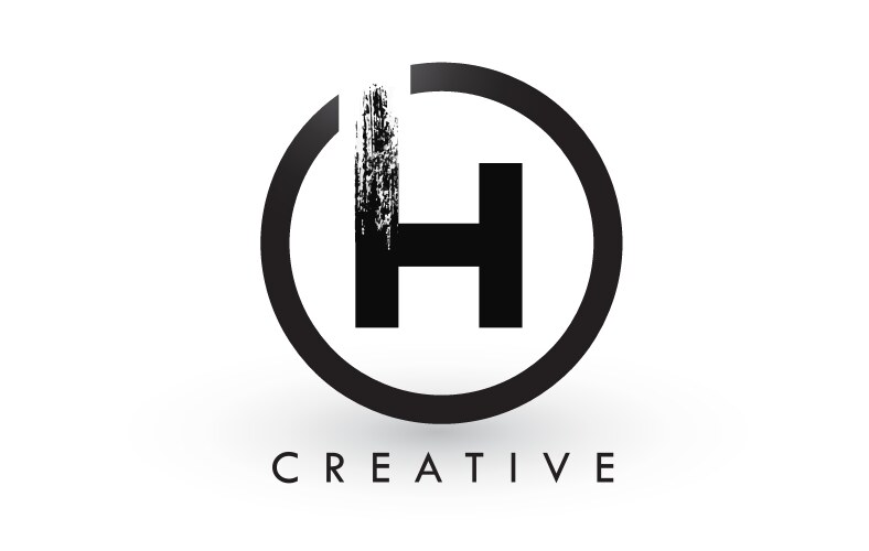 Hand drawn calligraphy letter h script Royalty Free Vector