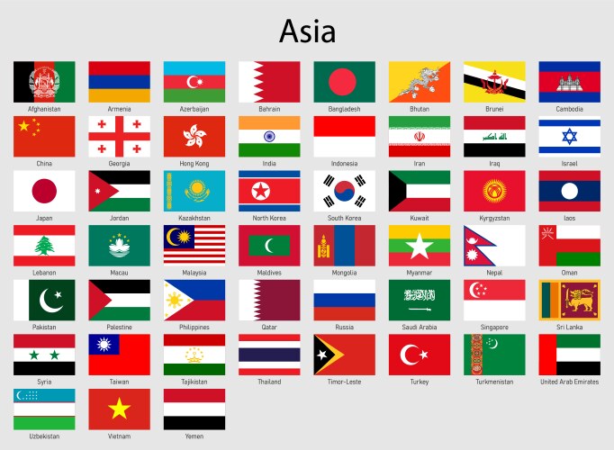 Flag set of all african countries Royalty Free Vector Image