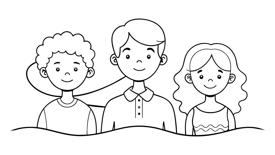National siblings day 2024 with children banner Vector Image