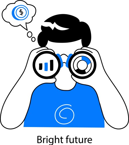 Financial foresight Royalty Free Vector Image - VectorStock