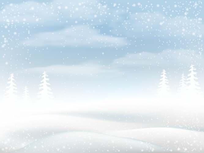 Snowy winter panoramic banner Royalty Free Vector Image