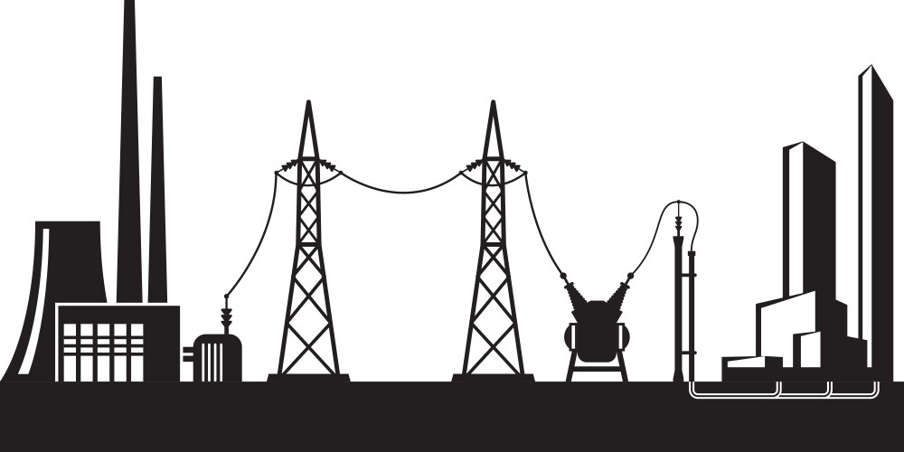 Electrical power grid Royalty Free Vector Image