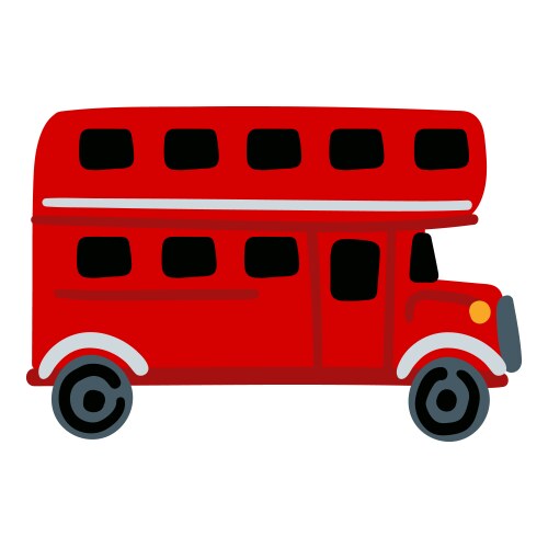 Cartoon Red Double Decker Bus Vector Images (over 270)