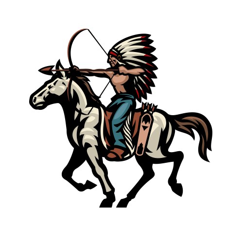American native warrior Royalty Free Vector Image