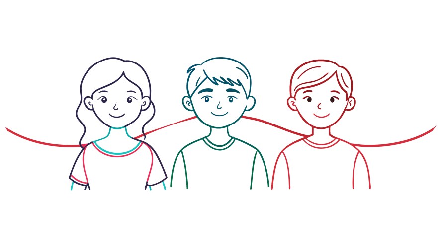 Siblings day love template for banner Royalty Free Vector