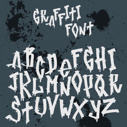 Grunge script typography modern hand drawn font Vector Image