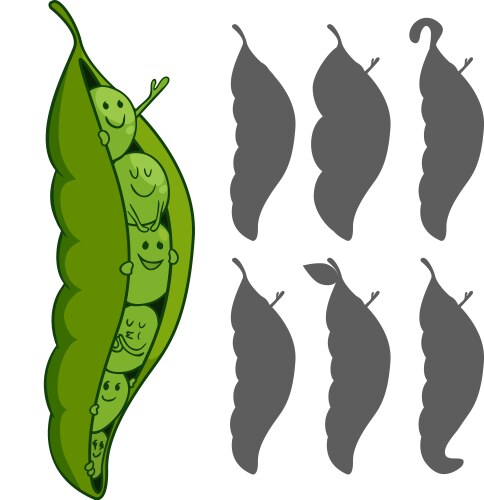 Cartoon Pea Pod Vector Images (over 1,200)